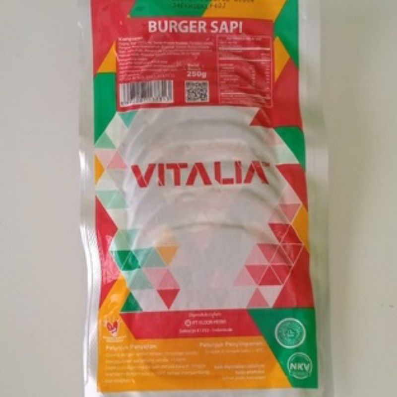 Jual [FROZENFOOD] VITALIA Beef Burger isi 10 pcs /20 pcs -Free ...