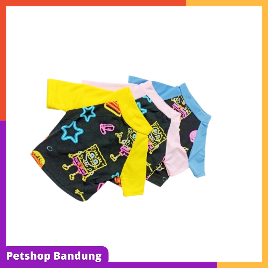Jual PETSHOP BANDUNG Kaos Kucing Motif Spongebob Ukuran S | Shopee ...