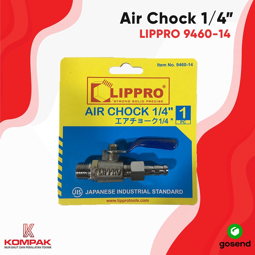 Jual LIPPRO 9460-14 Air Chock 1/4" - Stop Kran Angin Kompresor | Shopee ...
