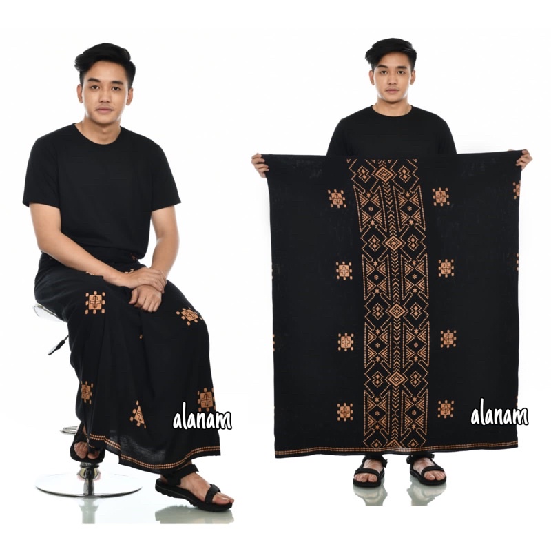 Jual SARUNG WADIMOR Hitam Polos dan Putih Tumpal Kain Samping Sholat ...
