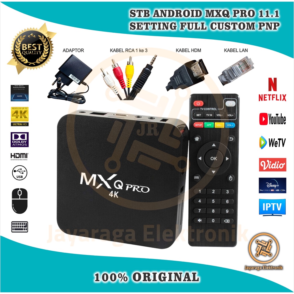 Jual STB Android Smart TV Box MXQ PRO 4K v11.1 TERBARU Full Custom Full ...