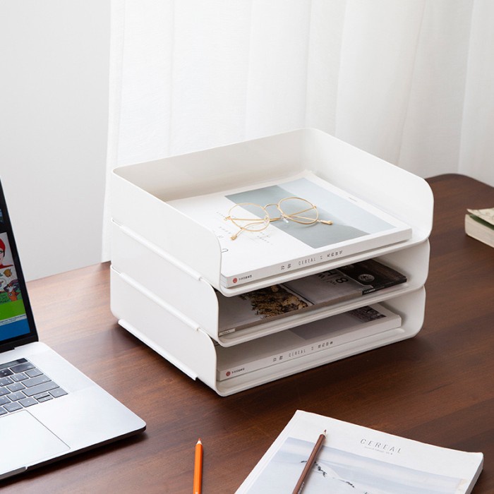 Jual Rak Susun Dokumen Kantor Organizer Meja Rumah Kerja | Shopee Indonesia