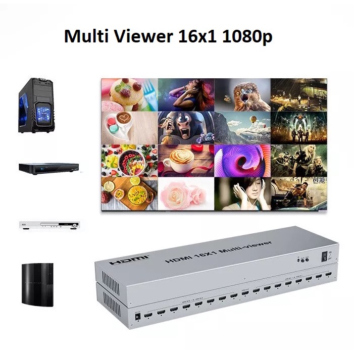 Jual HDMI Multi Viewer 16x1 HD Multi View Splitter Switch Screen Full ...