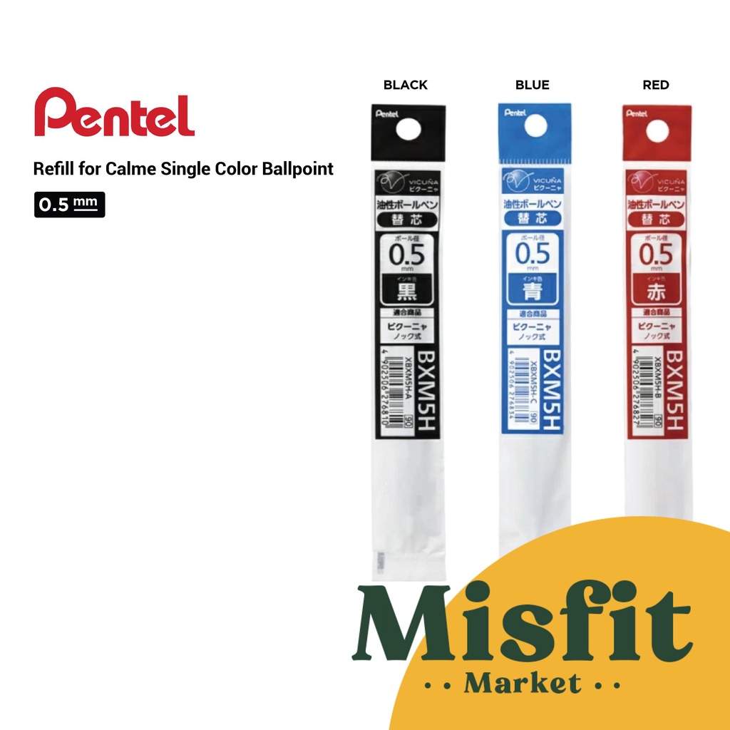 Jual Pentel Refill Calme Single Color Ballpoint Pen 0.5 0.7 mm Isi ...