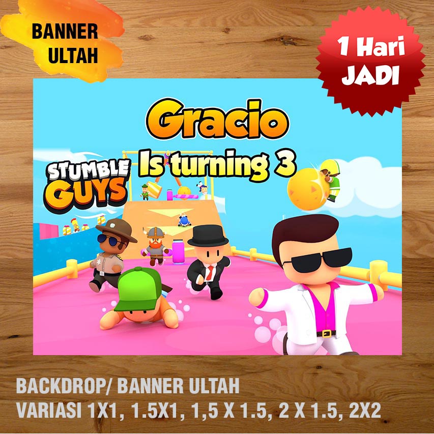 Jual STUMBLE GUYS BANNER/ BACKDROP/ SPANDUK ULANG TAHUN UL-TAH | Shopee ...