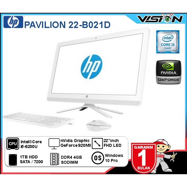 Jual PC All In One HP Pavilion 22 Core i5-6200 | GeForce 920MX | 4GB ...
