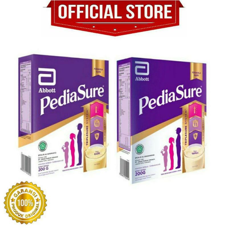 Jual Pediasure triplesure rasa madu dan vanilla 200gr bh pediasure complete triplesure | Shopee ...