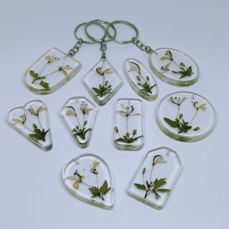Jual Gantungan Kunci/Keychain Resin Tanaman Cleome rutidosperma ...