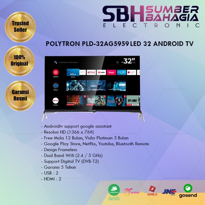 Jual POLYTRON PLD-32AG5959 LED 32 ANDROID TV (NEW) (KHUSUS BANDUNG ...