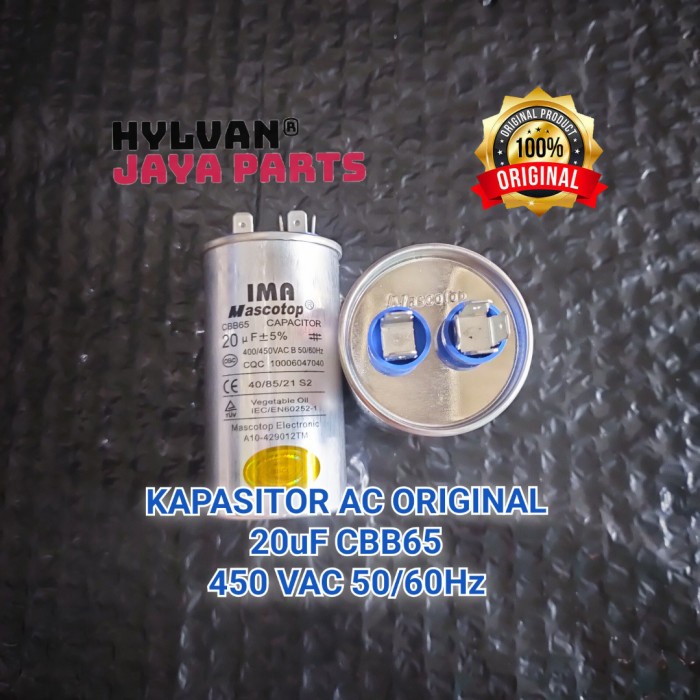 Jual KAPASITOR AC SHARP 20uF UNTUK 3/4 PK - 1PK CBB65 ORIGINAL | Shopee ...