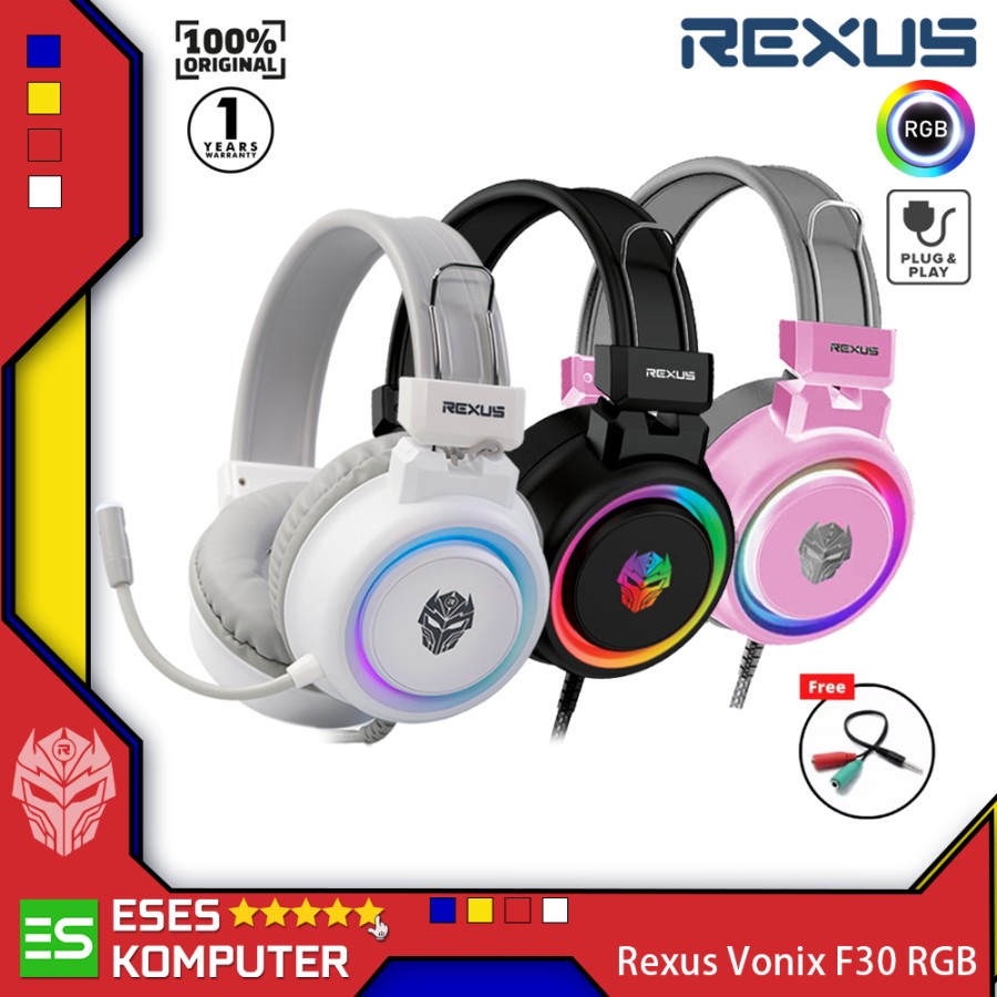 Jual Headset Rexus F30 F 30 Vonix RGB Spectrum - Gaming - Dual Jack ...