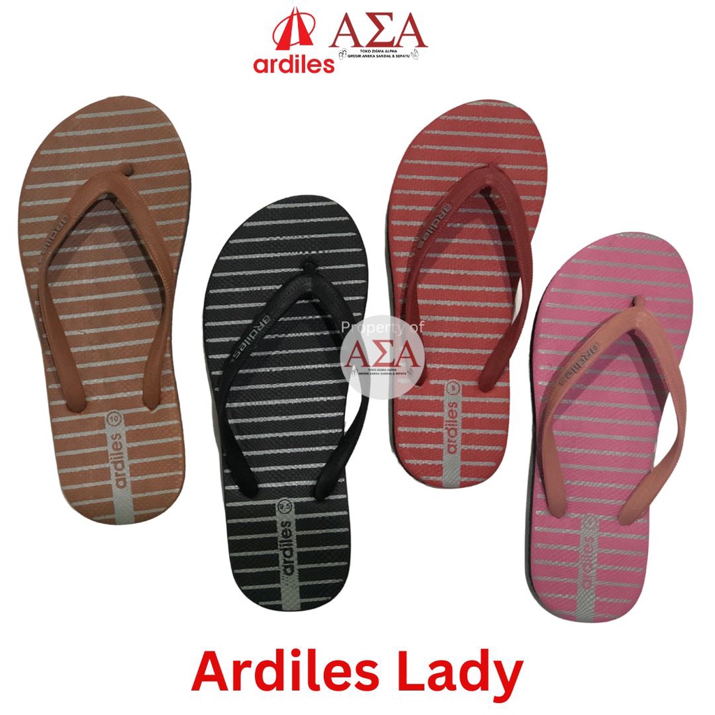 Jual Ardiles Lady Sandal Jepit Wanita Murah Kekinian Motif Garis ...