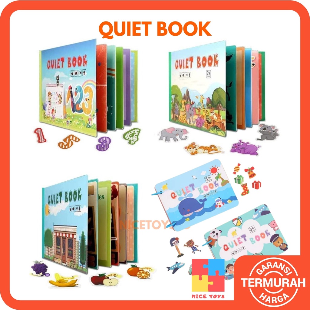 Jual Quiet Book Busy Book Activity Mainan Montessori Tempel Anak ...