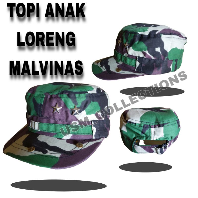 Jual Topi pet pdl anak loreng malvinas - topi pdl anak loreng - topi ...
