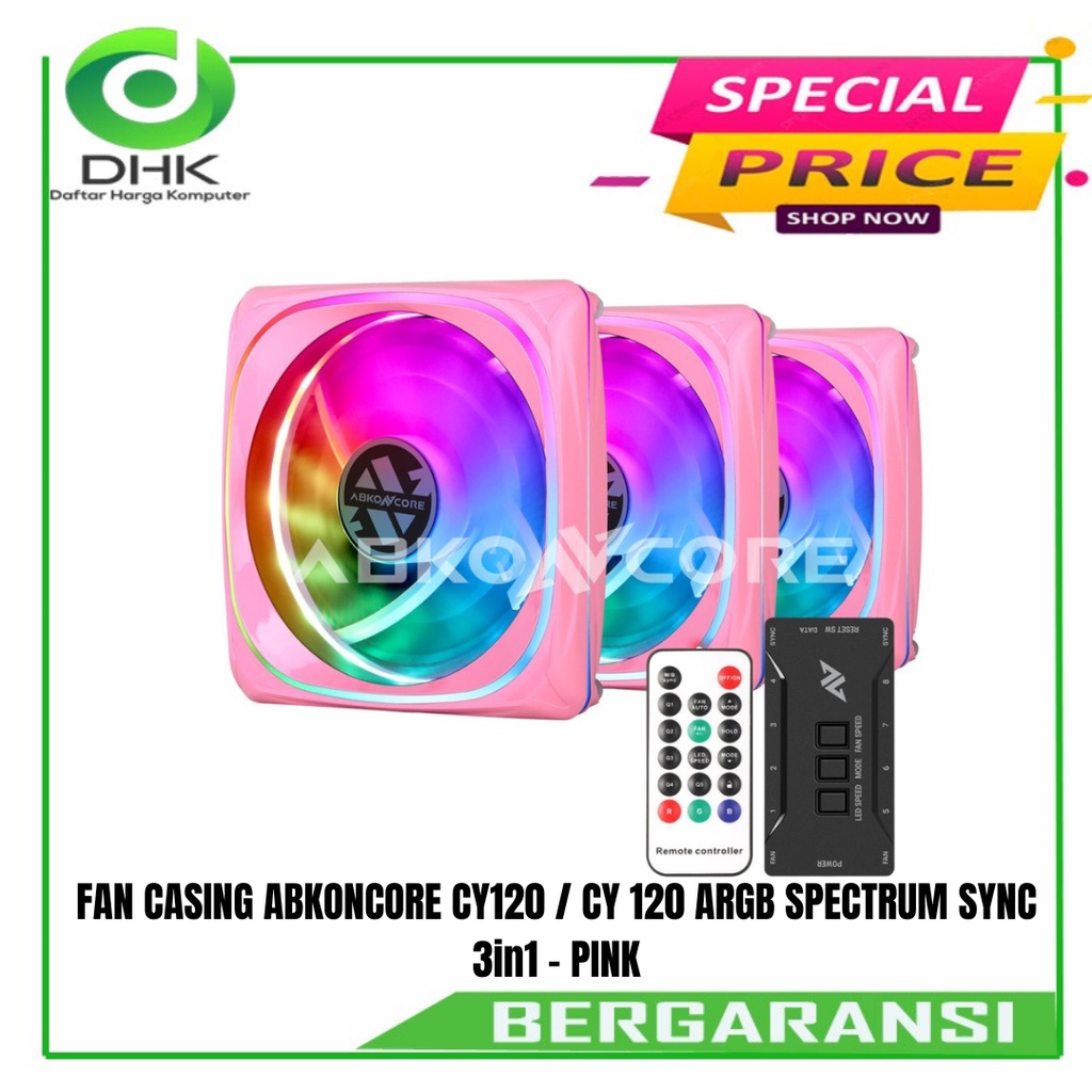 Jual FAN CASING ABKONCORE CY120 / CY 120 ARGB SPECTRUM SYNC 3in1 - PINK | Shopee Indonesia