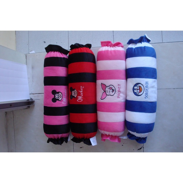 Jual CBT Boneka Guling Anak Bentuk Permen Guling Karakter Lucu | Shopee ...