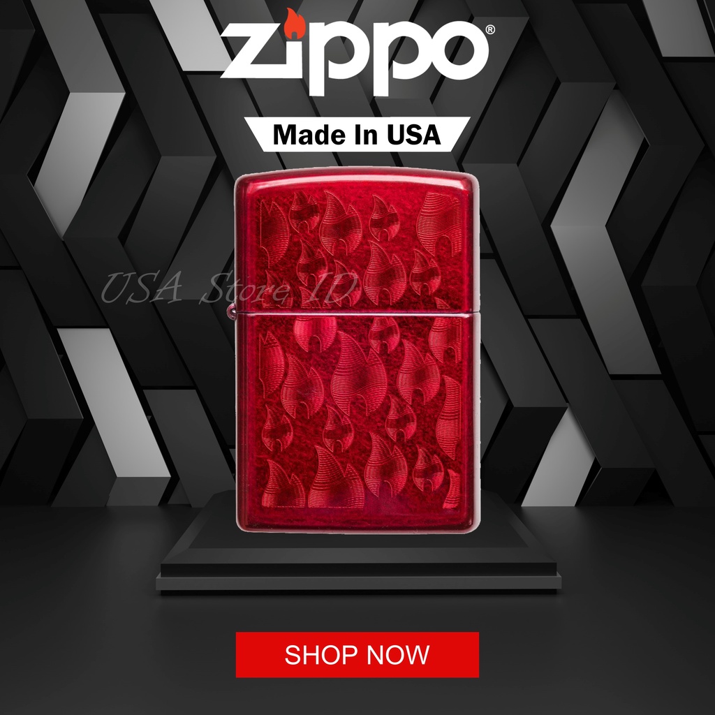 Jual Korek Api Zippo Iced Zippo Flame Design 29824 Garansi Resmi Original Made In USA | Shopee ...