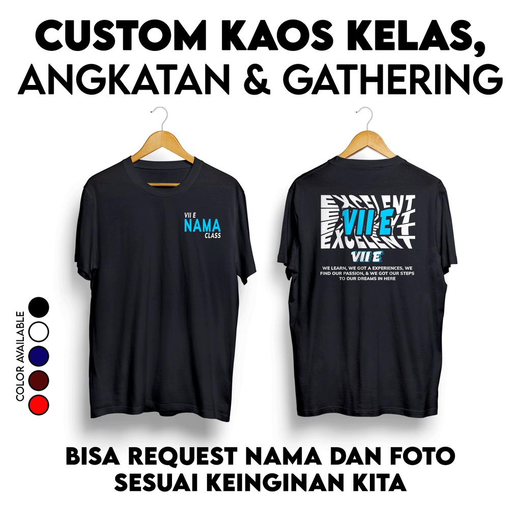Jual Kaos Kelasan Angkatan Alumni Sekolah SD SMP SMA SMK Custom / Baju ...