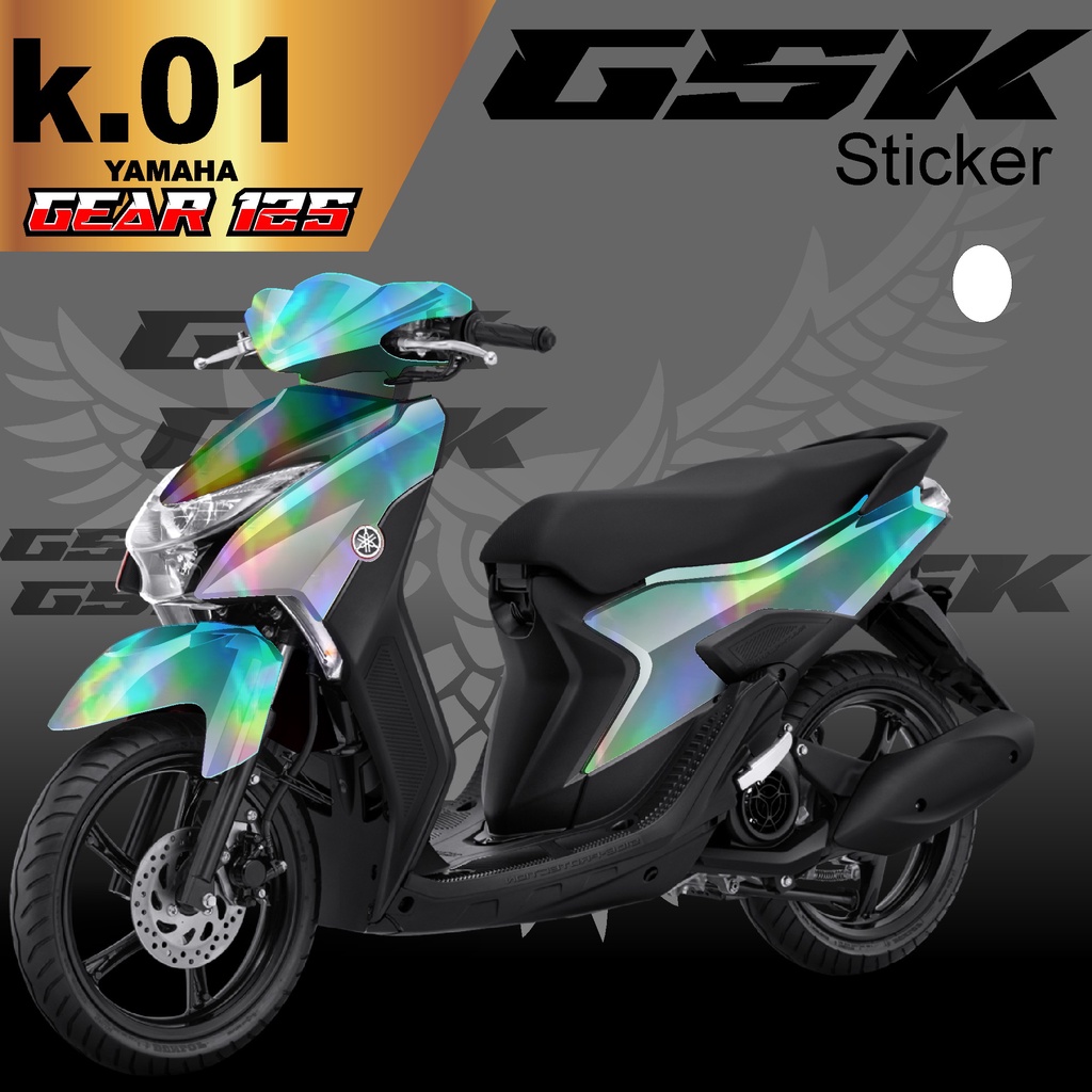 Jual Stiker Decal yamaha mio gear 125 Hologram Pelangi, Chrome-sticker ...