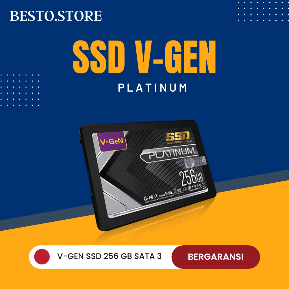 Jual SSD V-GEN 256 GB SATA 3 SSD PLATINUM GARANSI 3 TAHUN SSD PARA ...