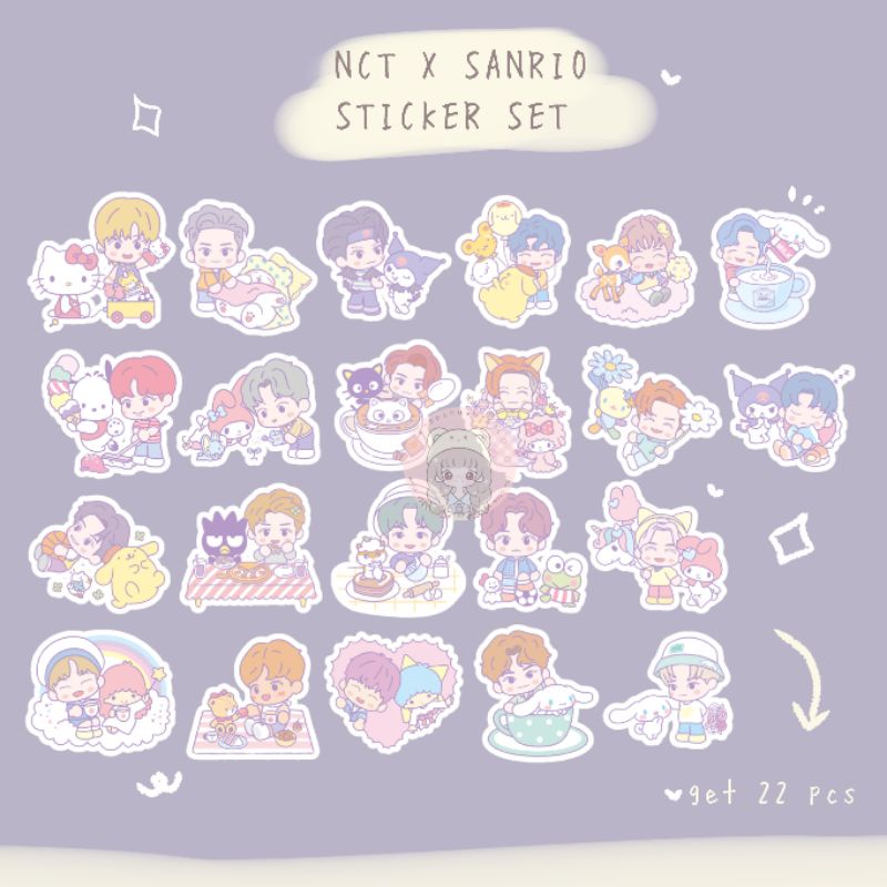 Jual sticker set nct x sanrio (isi 22pcs) | Shopee Indonesia