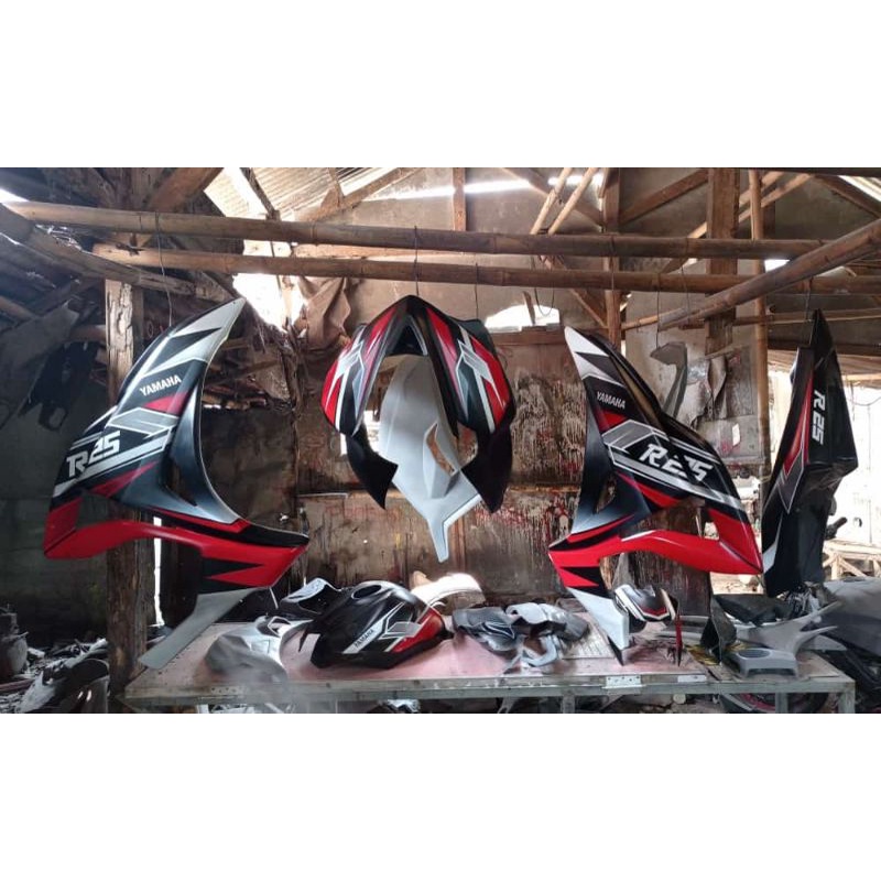 Jual Full fairing model R25 untuk vixion 2013 NVL mega pro karbu ...