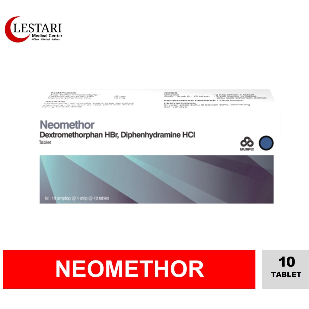 Jual Neomethor 10 Tablet [strip] - Batuk Kering Alergi | Shopee Indonesia