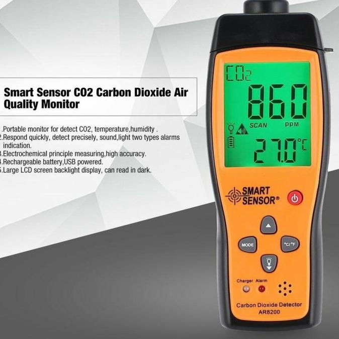 Jual Carbon Dioxide Co2 Detector Smart Sensor Ar8200 Air Quality ...