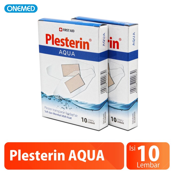 Jual Plesterin Transparan Aqua Kedap Air box isi 10 Onemed SD | Shopee ...