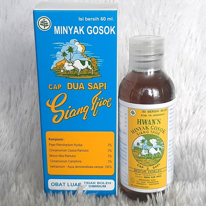 Jual Minyak Gosok Cap Dua Sapi (Siang Tjioe) | Shopee Indonesia