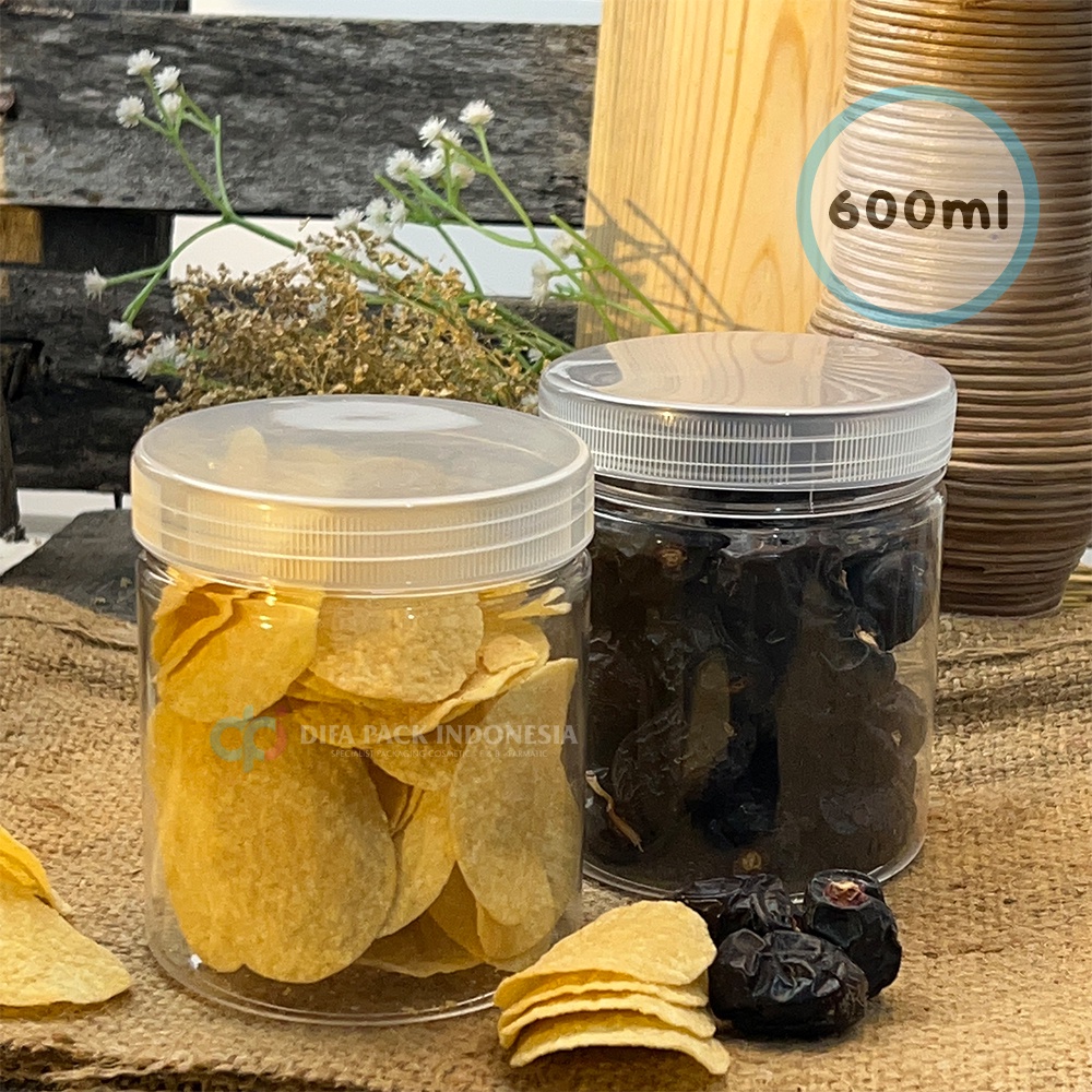 Jual Toples Jar Cylinder 600 Gram/Pot Jar Kemasan Snack | Shopee Indonesia