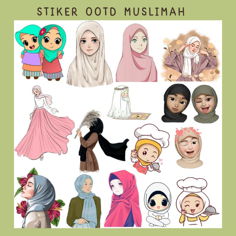 Jual Stiker Hijab Muslimah Journal Muslim Scrapbook Diary Laptop ...