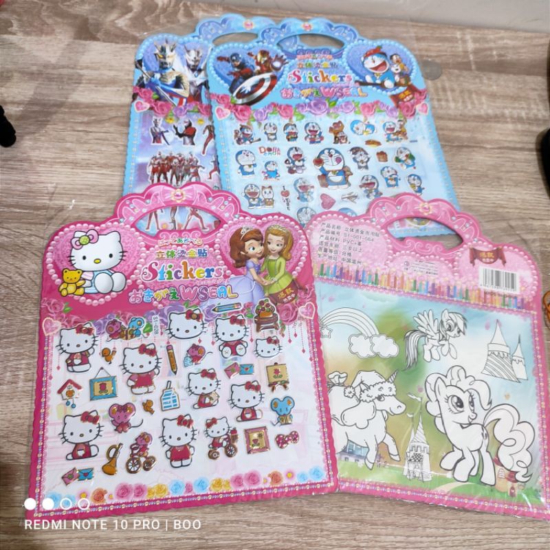 Jual STIKER TAS BESAR 2 IN 1 MAINAN EDUKASI STIKER DAN MEWARNAI ...