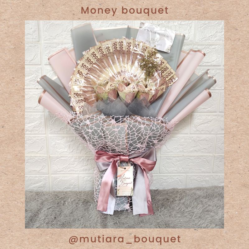 Jual money bouquet/buket uang 5rb 150 lembar | Shopee Indonesia
