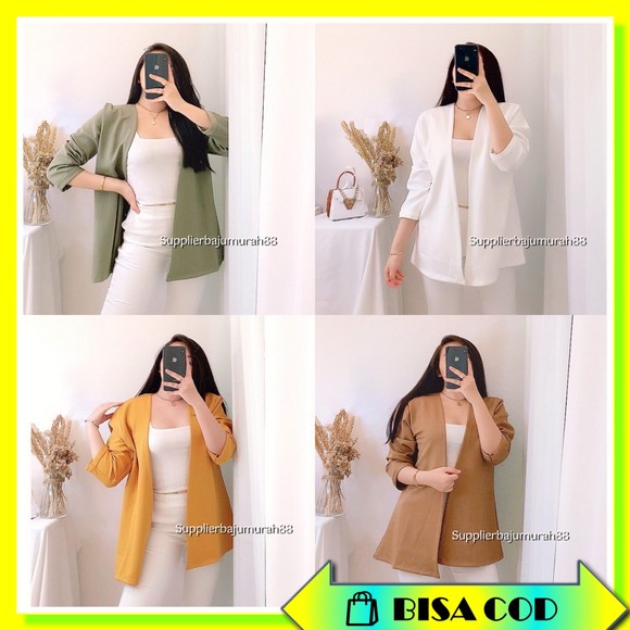 Jual Blezzer Wanita Blezer Remaja Cewek Kue Jas Blazeer 2022 2023 Korea Kek Lookatmeofficial ...