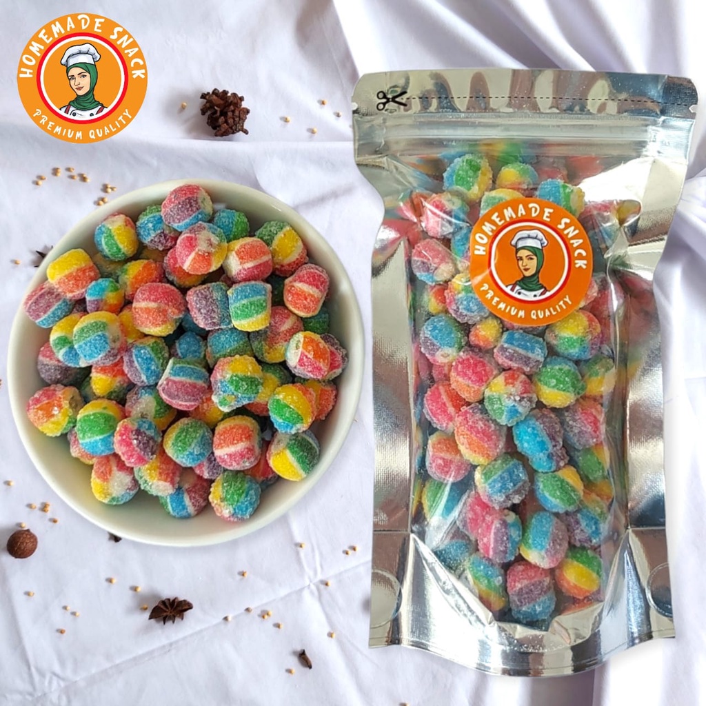 Jual Homemade Snack - Rainbow Marble Candy Permen Gula Pelangi Snack ...