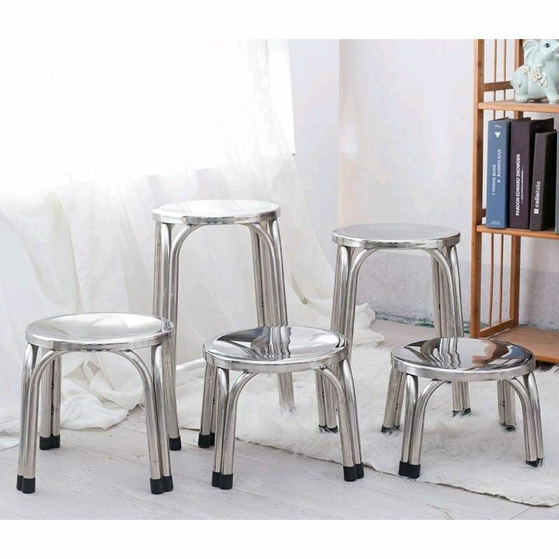 Jual Kursi Stool Stainless Steel SUS Tinggi 30cm | Shopee Indonesia