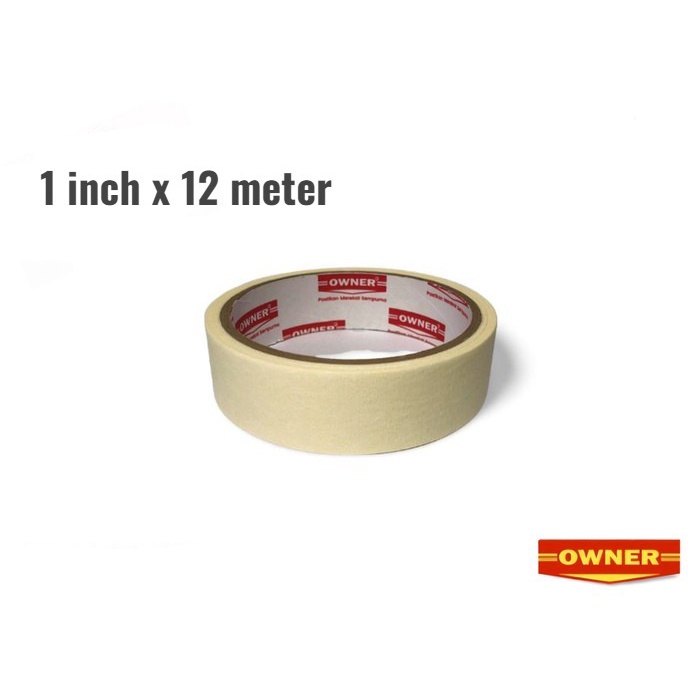 Jual Lakban Kertas 1 inch 12m Owner Masking Tape Lakban Kertas | Shopee ...