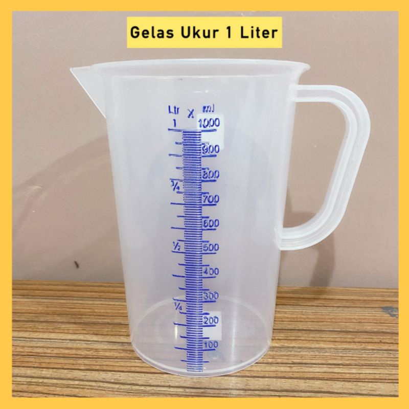 Jual Gelas Ukur 1000ml / Gelas Ukur 1 liter / Gelas Ukuran Takaran Plastik / Green Leaf 1831 ...