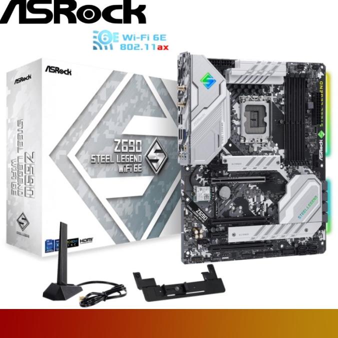 Jual ASROCK Z690 Steel Legend WiFi 6E | Intel Z690 LGA 1700 DDR4 ATX ...