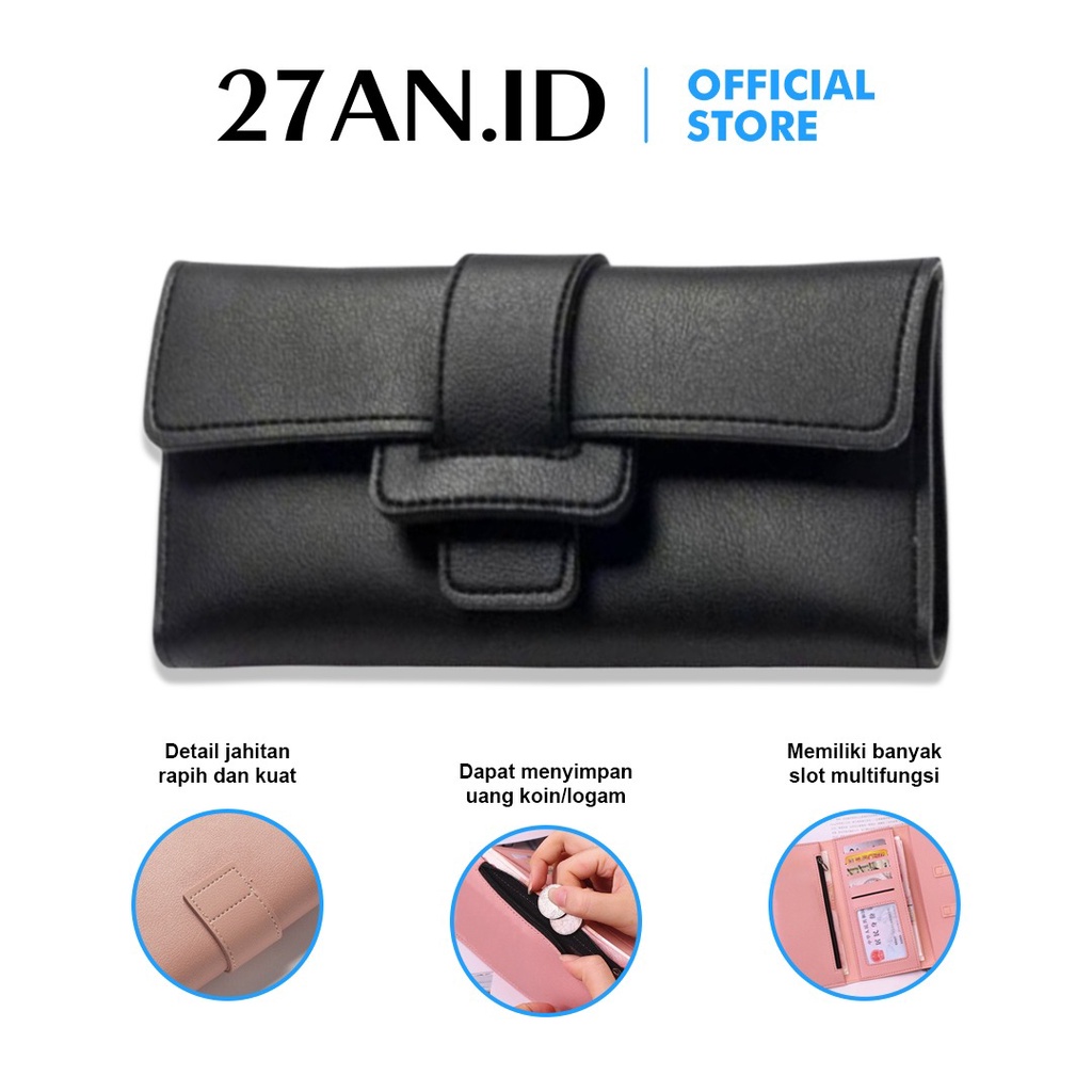 Jual ( 27AN.ID ) Dompet lipat panjang Wanita 00405 Dompet Wanita Elegan Dompet Uang kertas ...