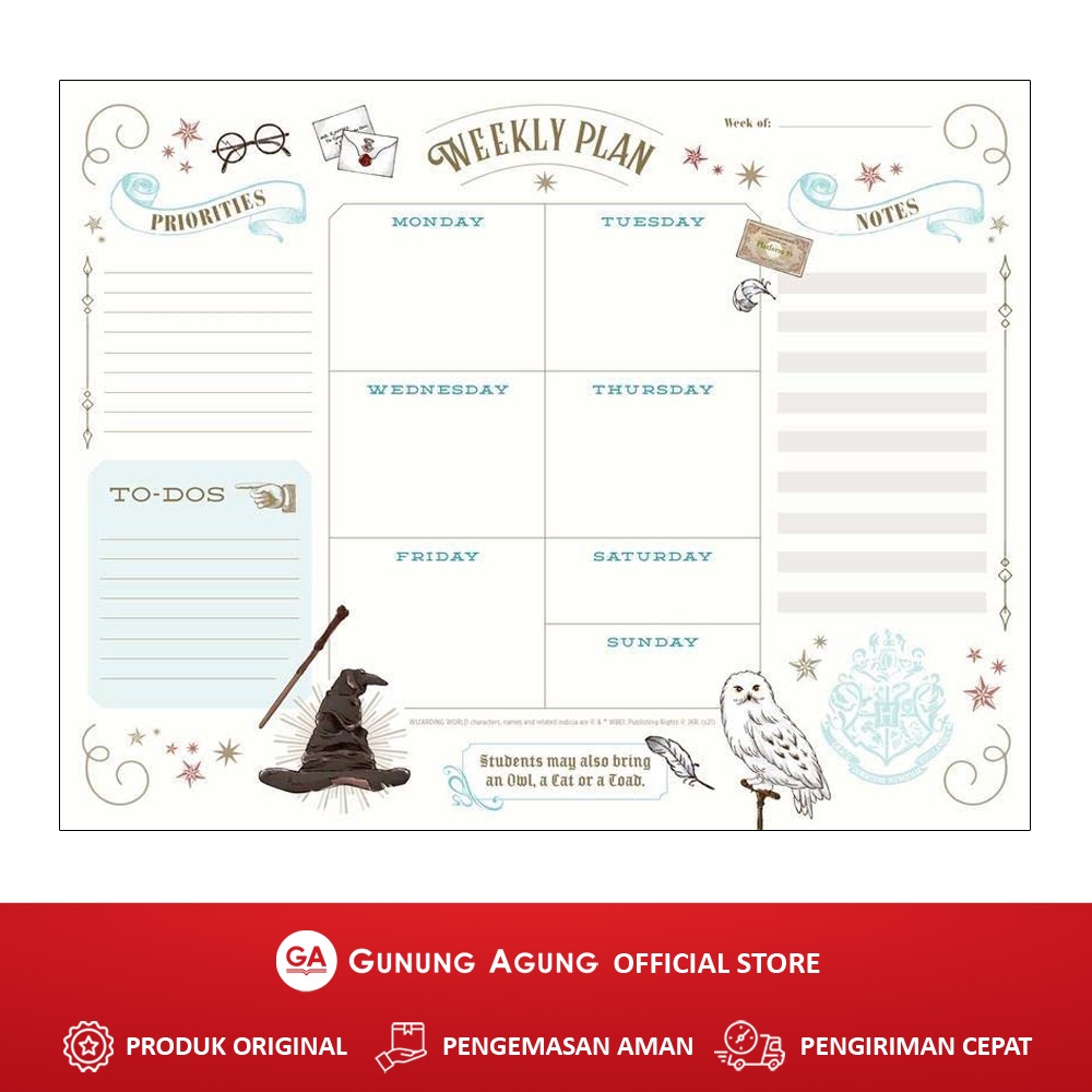 Jual Harry Potter: Weekly Planner Notepad | Shopee Indonesia