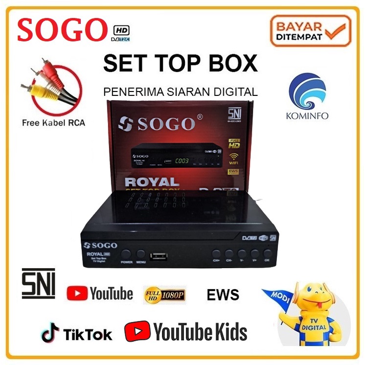 Jual Set Top Box SOGO ROYAL/Set Pot Box SANEX Digital 32Mbit DVB-T2 ...