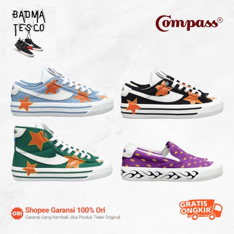 Jual [ORIGINAL] SEPATU COMPASS x BOY PABLO | COMPASS BOY PABLO | BLACK ...