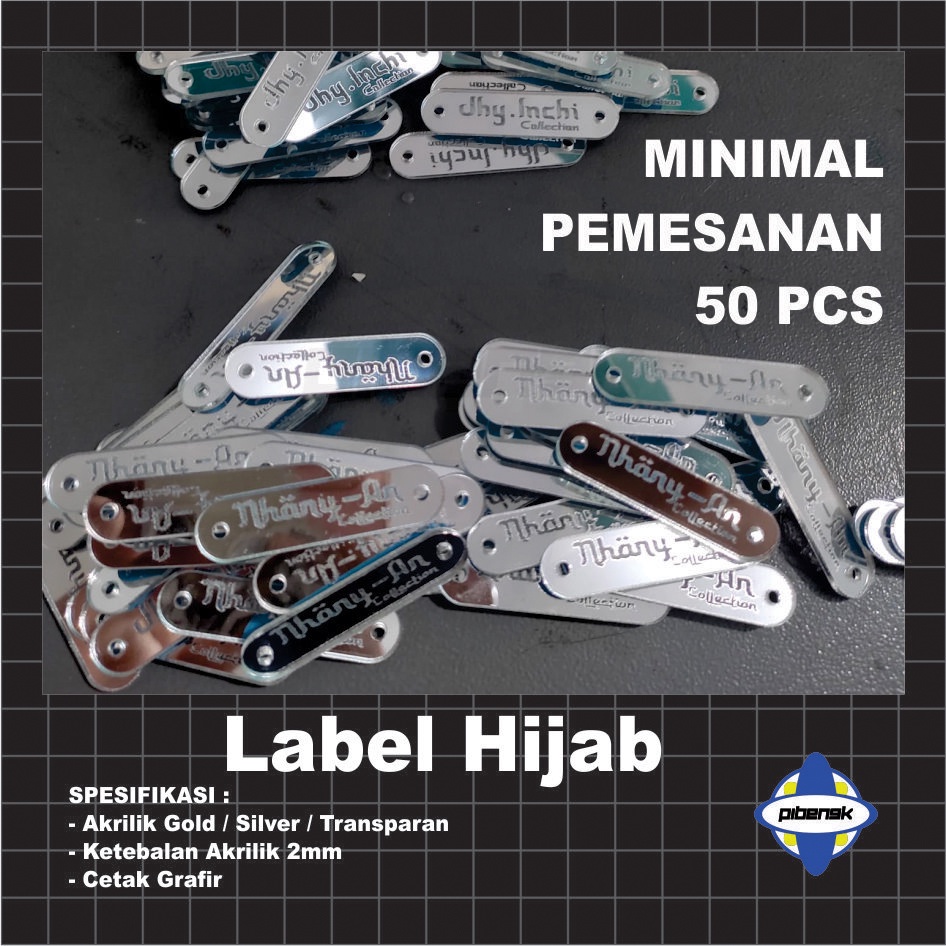 Jual LABEL AKRILIK / LABEL HIJAB AKRILIK 2mm | Shopee Indonesia
