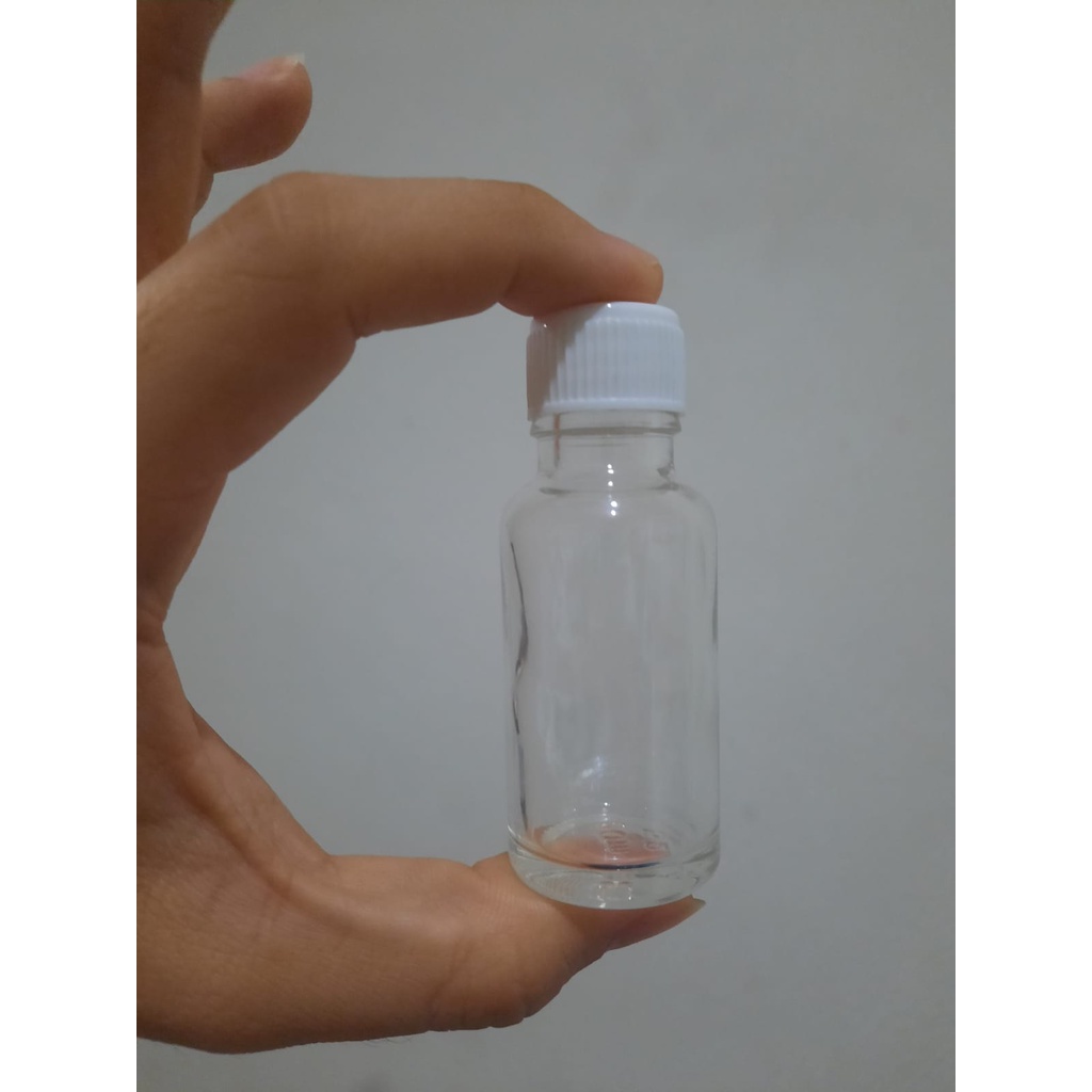 Jual Botol Kaca Clear 20 ml Tutup Ulir Putih | Shopee Indonesia