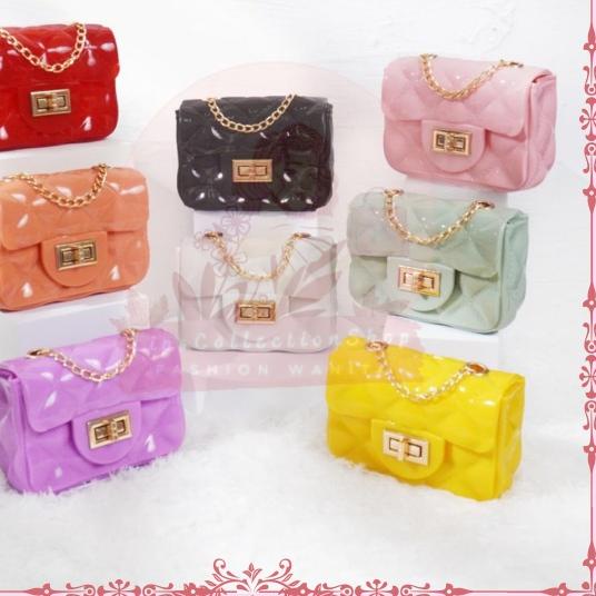 Jual Terbaik TAS JELLY MINI KOTAK GLOSSY | JELLY BAG | TAS MINI JELLY ...