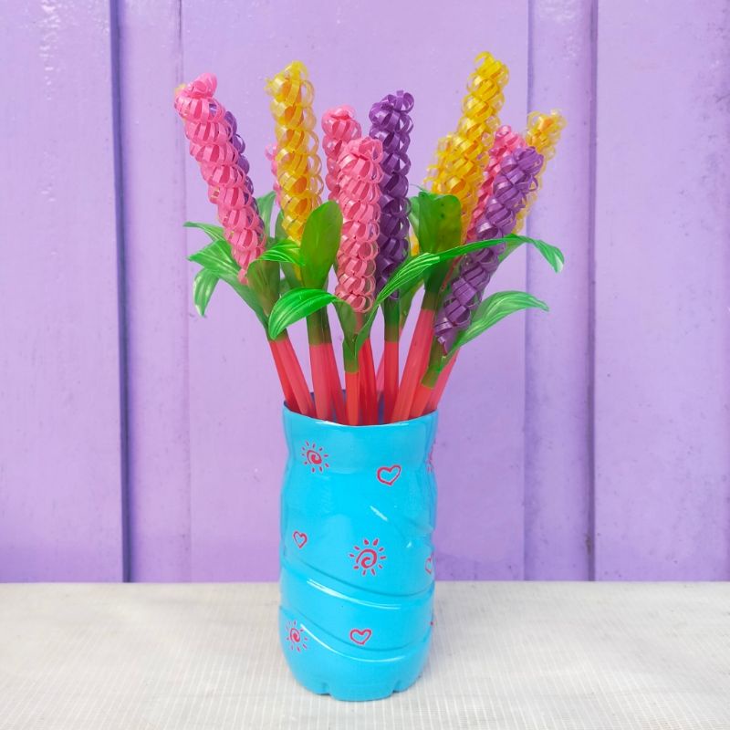 Jual prakarya kerajinan daur ulang bunga dari sedotan (harga 1pcs bunga ...