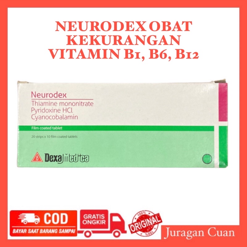 Jual NEURODEX OBAT UNTUK KEKURANGAN VITAMIN B1, B6, B12 | Shopee Indonesia