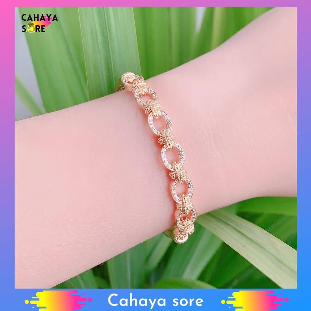 Jual Gelang Xuping Gold Gelang Tangan Dewasa Model Bangle Cantik G86 ...